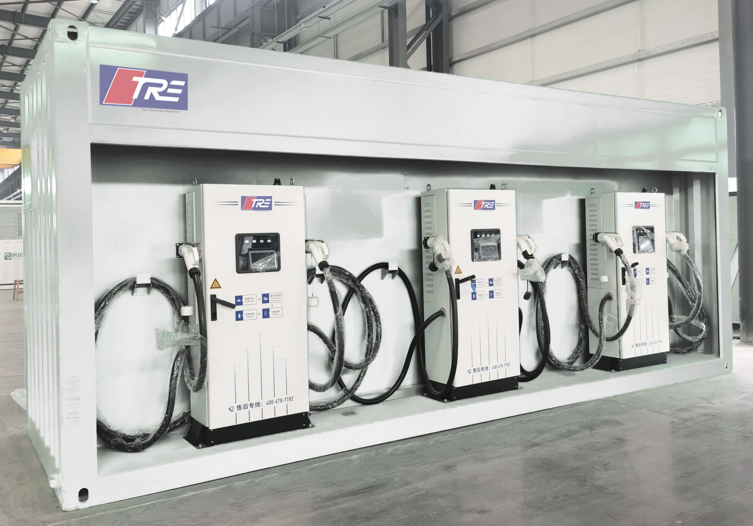 Integrated containerized energy storage systems CESS with EV charger